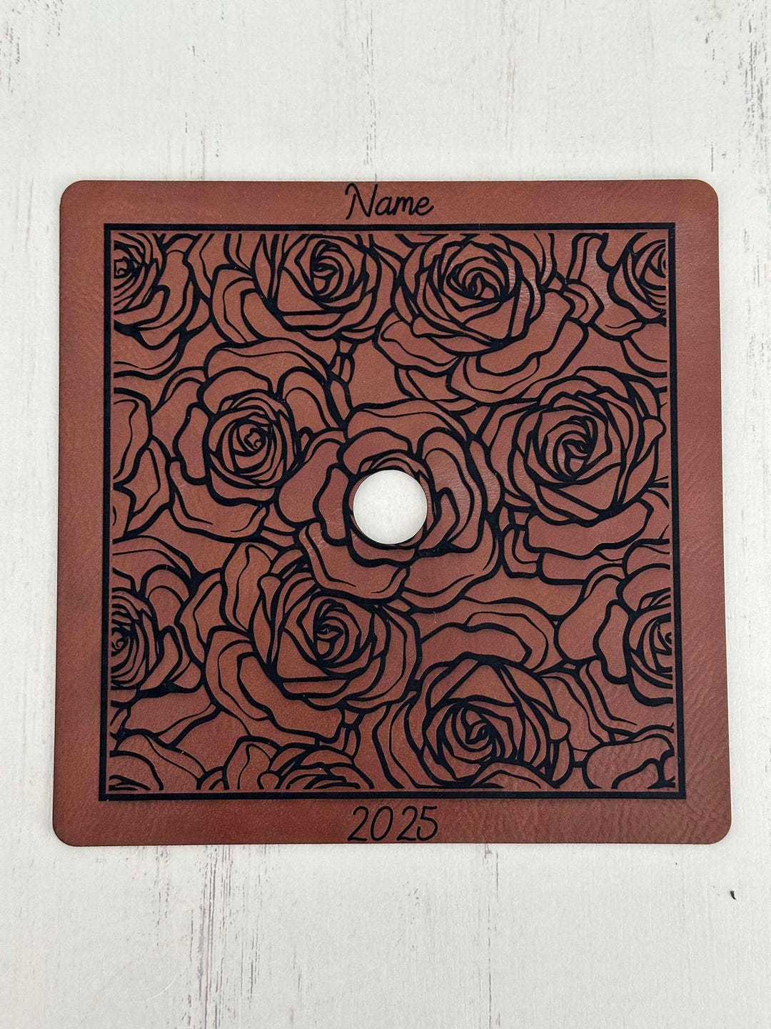 Rose Tooled Leather Grad Cap Topper, Customize With Name and Year ...
