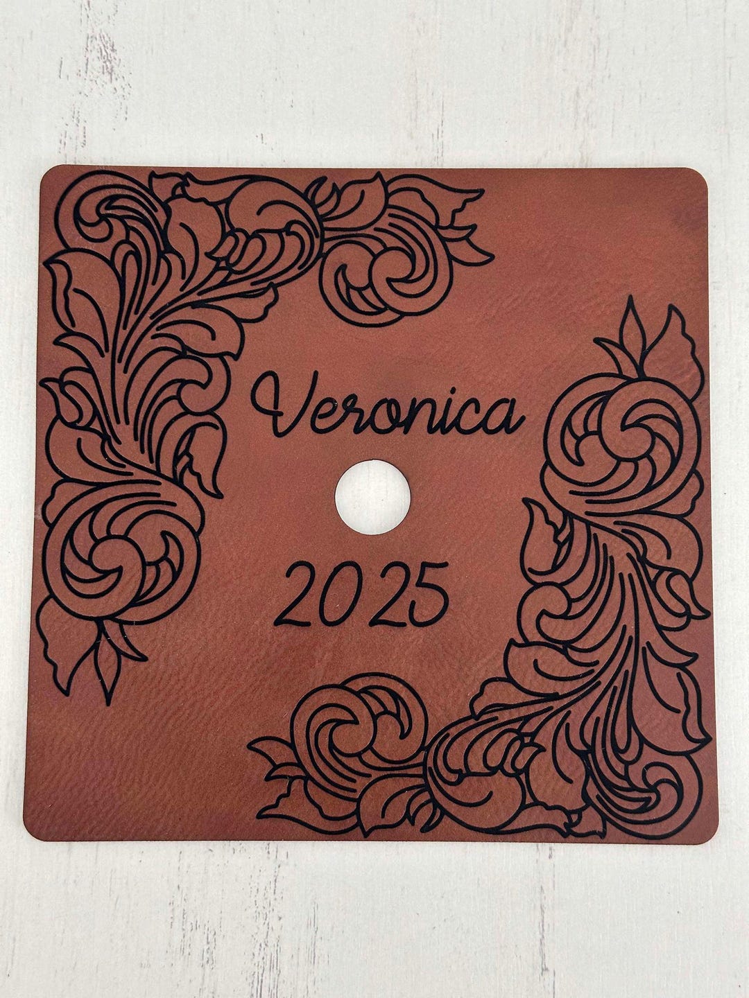 Corner Scroll Grad Cap, Customize With Name and Year, Graduation Cap ...