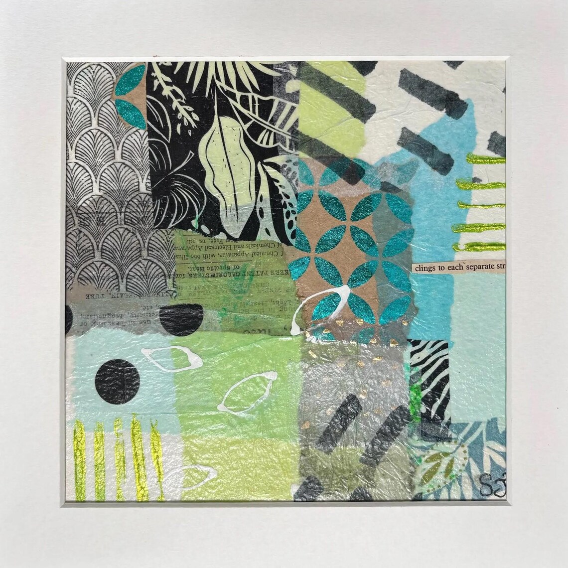 Colorful Abstract Collage Wall Art: Upcycled Paper Layers - Etsy