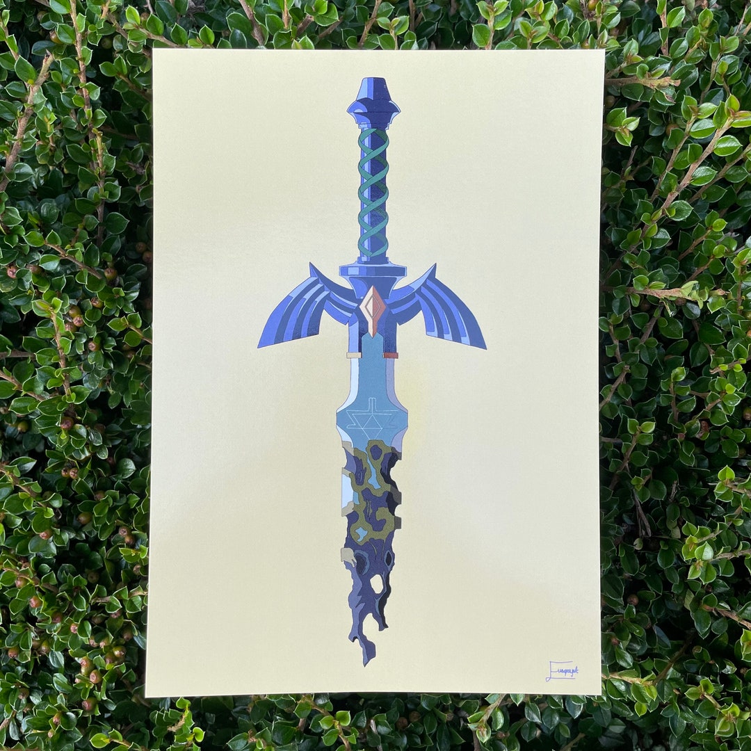 Zelda Breath of the Wild Master Sword Art Print - Etsy UK