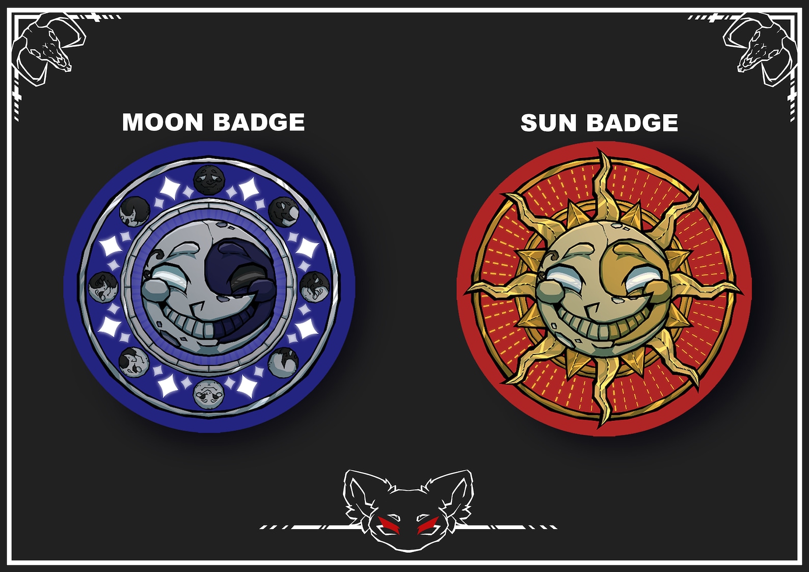 Sun and Moon Badges - Etsy