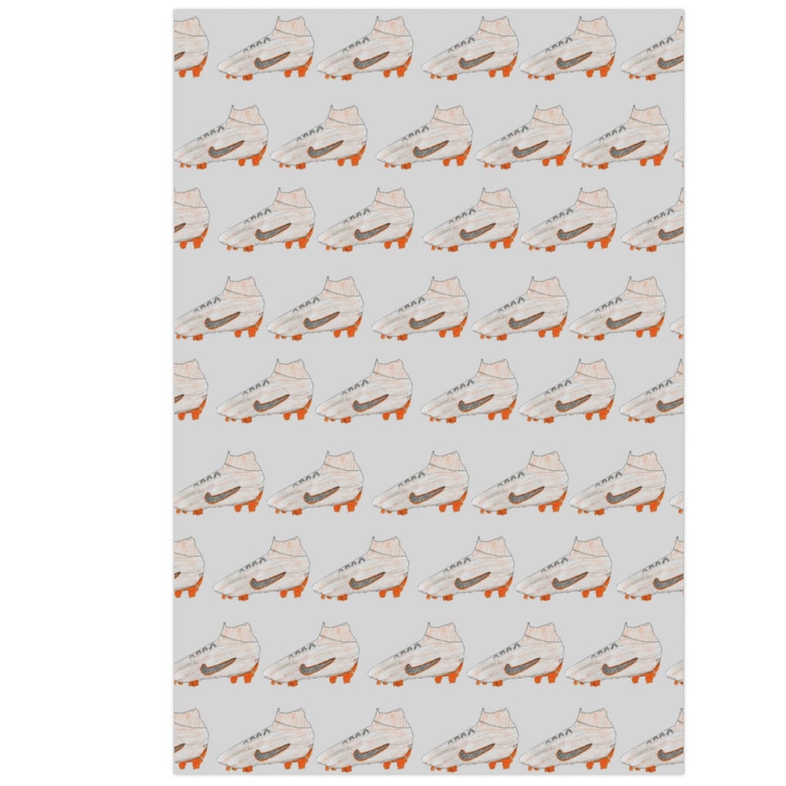 Wrapping Paper Hand Drawn Custom Design Gift Wrap Cleat Drawing Kid ...