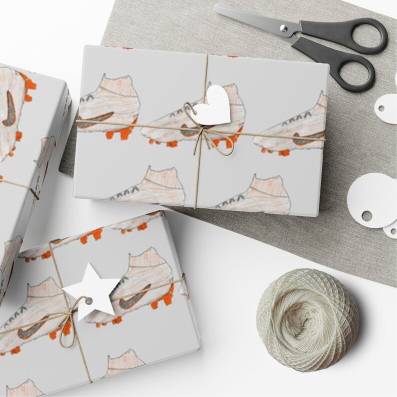 Wrapping Paper | Hand Drawn | Custom Design | Gift Wrap | Cleat Drawing ...