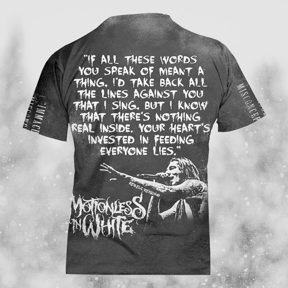Motionless In White Scoring The End Of The 2023 Music 3D Hoodie, Tour Concert Tickets Vintage ...