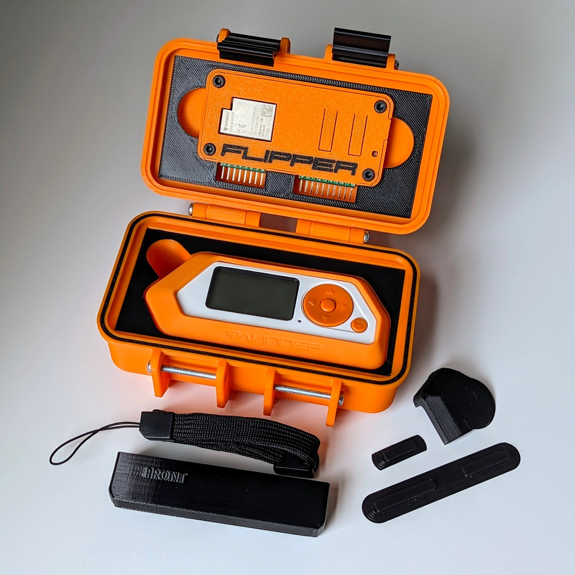 Flipper Zero Case Bundle: Kanji Styled Hard Case, Wifi Devboard Case ...