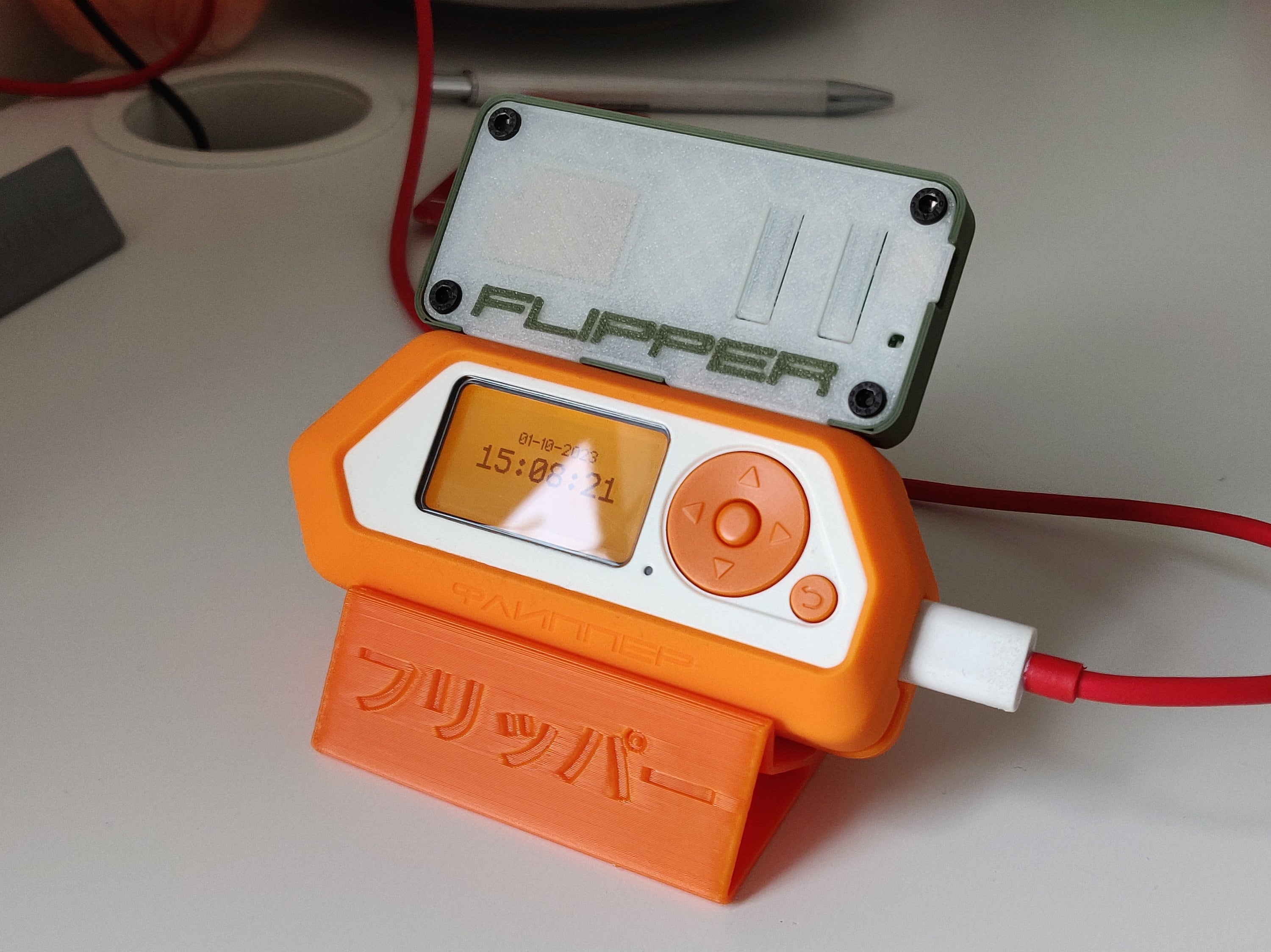 Flipper Zero Desk Dock Japanese Kanji Katana Debossed - Etsy