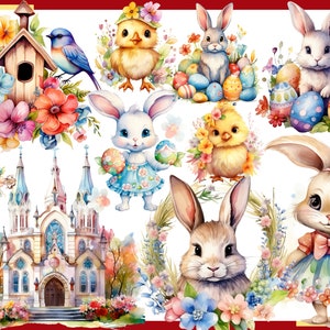 VIVID EASTER - 100 Watercolor Clip Arts (transparent Background, 300 ...