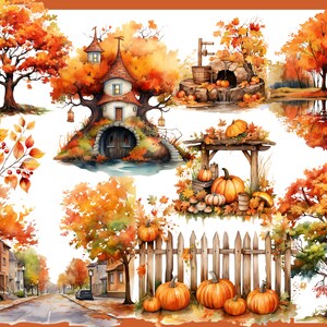 Autumn Nature Clip Art: 100 PNG Fall Graphics (commercial Use) - Etsy