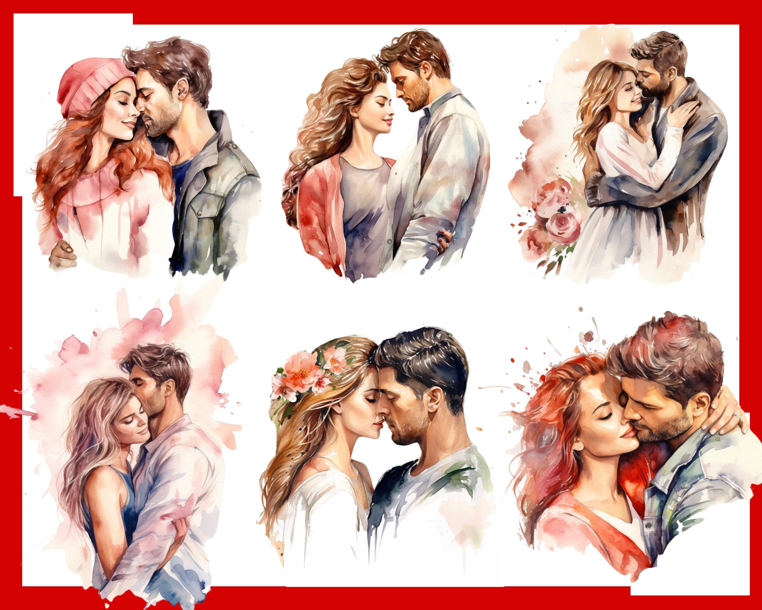 COUPLES IN LOVE 37 Clip Arts 300 Dpi, Transparent Background ...