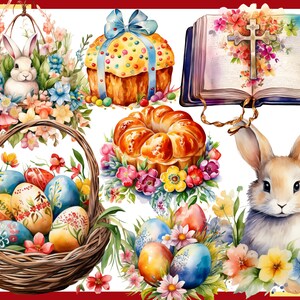 VIVID EASTER - 100 Watercolor Clip Arts (transparent Background, 300 ...