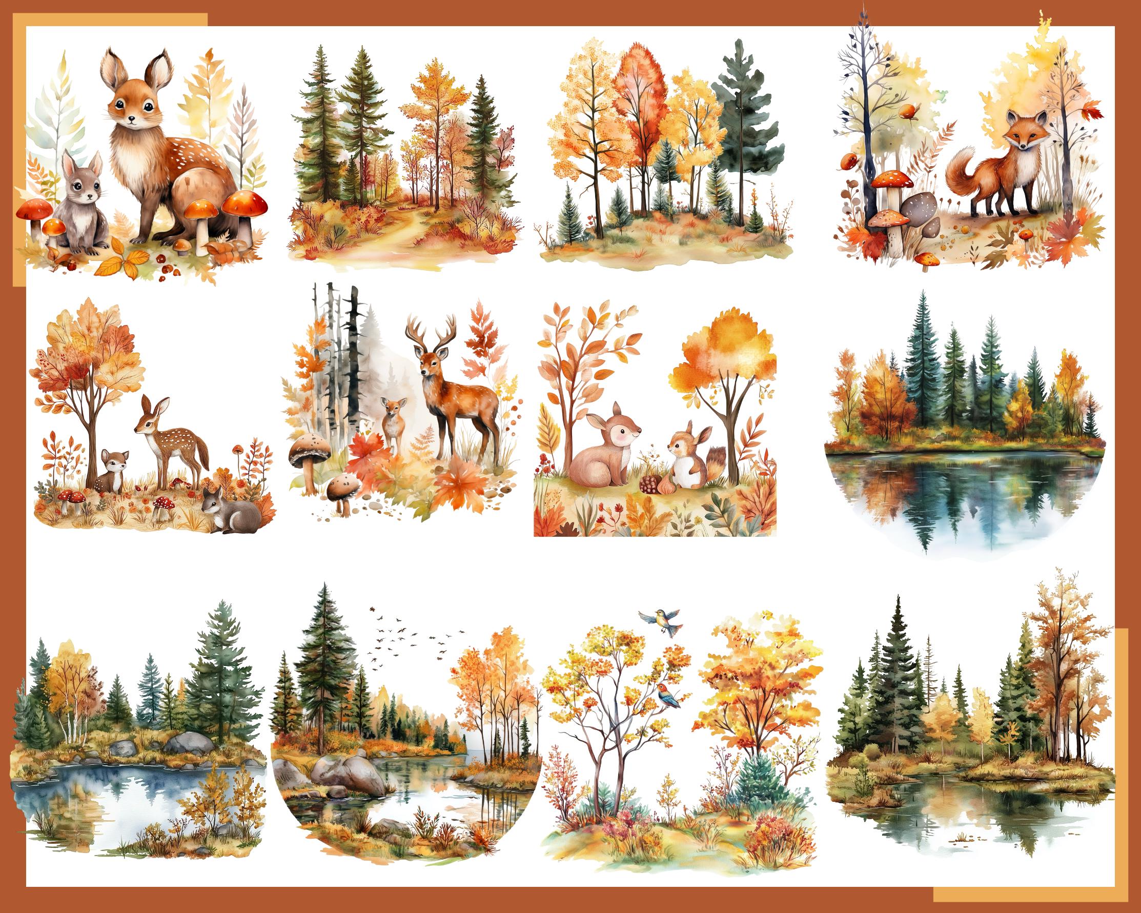 Seasonal Nature Clipart: Woodland Fairy Forests (140 PNG Files ...