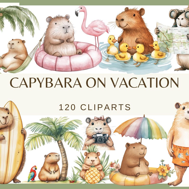 Cute Capybara Stickers - Etsy