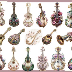 Royal Musical Instrument Clipart: 100 PNG Graphics (commercial Use) - Etsy