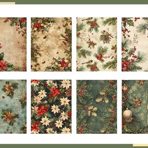 Vintage Christmas Digital Paper: 100 Winter Holiday Designs (300 Dpi ...