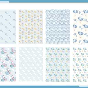 BABY BLUE PATTERN 80 Patterns baby Shower for a Boy, Nursery Decor, 300 ...