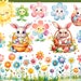 CUTE KAWAII EASTER - 100 Watercolor Clip Arts (transparent Background ...