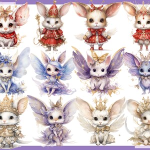 FAIRY CHRISTMAS ANIMALS - 100 Clip Arts (300 Dpi, Fantasy Animals, Png ...