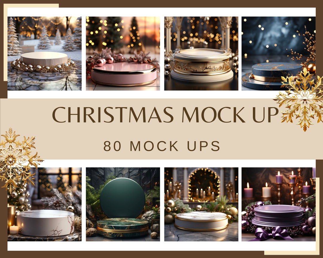 CHRISTMAS MOCK UP - 80 Mock Ups (300 Dpi, Christmas, Commercial Use ...