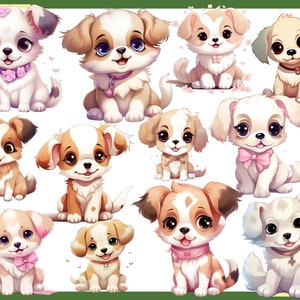 CUTE KAWAII Domestic ANIMALS - 100 Clip Arts (300 Dpi, Cute Animals ...