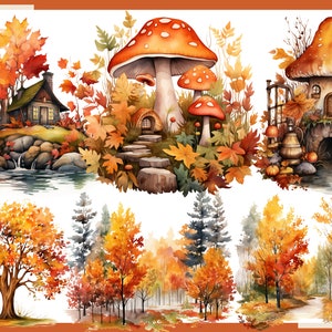 Autumn Nature Clip Art: 100 PNG Fall Graphics (commercial Use) - Etsy