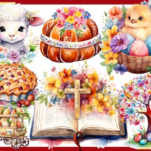 VIVID EASTER - 100 Watercolor Clip Arts (transparent Background, 300 ...