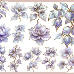 Royal Wedding Flower Clip Art: 150 Floral Pngs (commercial Use) - Etsy