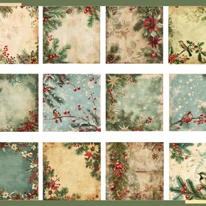 Vintage Christmas Digital Paper: 100 Winter Holiday Designs (300 Dpi ...