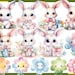 CUTE KAWAII EASTER - 100 Watercolor Clip Arts (transparent Background ...