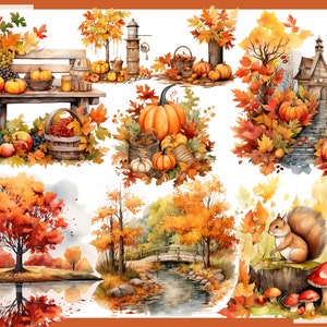 Autumn Nature Clip Art: 100 PNG Fall Graphics (commercial Use) - Etsy