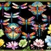 100 Dragonfly Clip Art: Stained Glass & Watercolor PNG (commercial Use ...