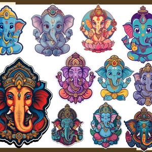 Hindu Gods Stickers: Shiva, Durga, Lakshmi, Vishnu, Ganesha (100 Pc ...