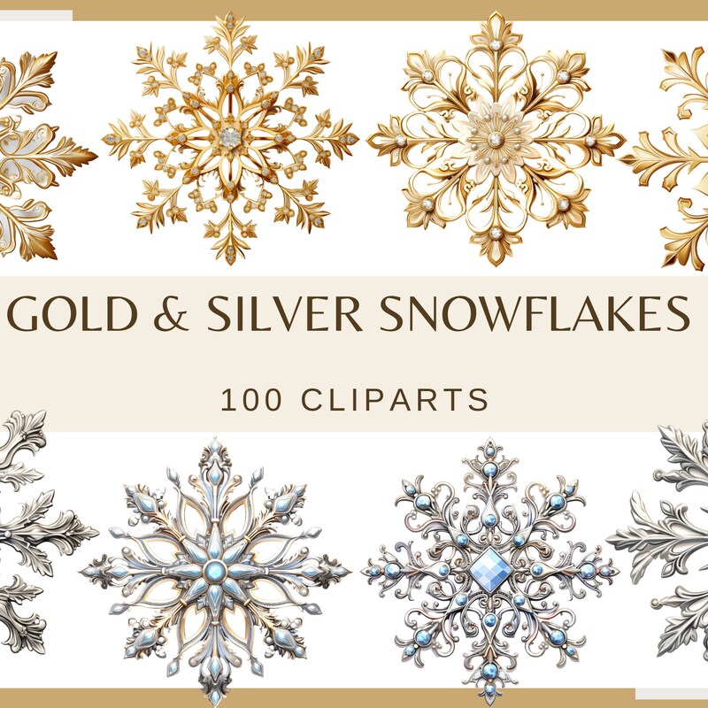 Snowflake Clip Art - Etsy