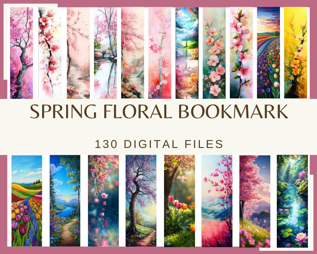 Spring Floral Bookmarks: Woodland Fairy Tale Designs (130 Digital Files ...