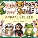 ANIMAL STICKER - 120 Clip Arts (300 Dpi, Cute Animals, Baby Animals ...