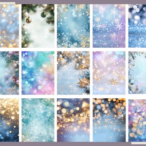 Christmas Bokeh Backgrounds: 110 Digital Papers (PNG) - Etsy