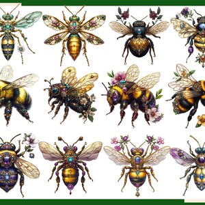 Faberge Insects Clipart: Watercolor Bugs, Butterfly, Beetle (100 PNG ...