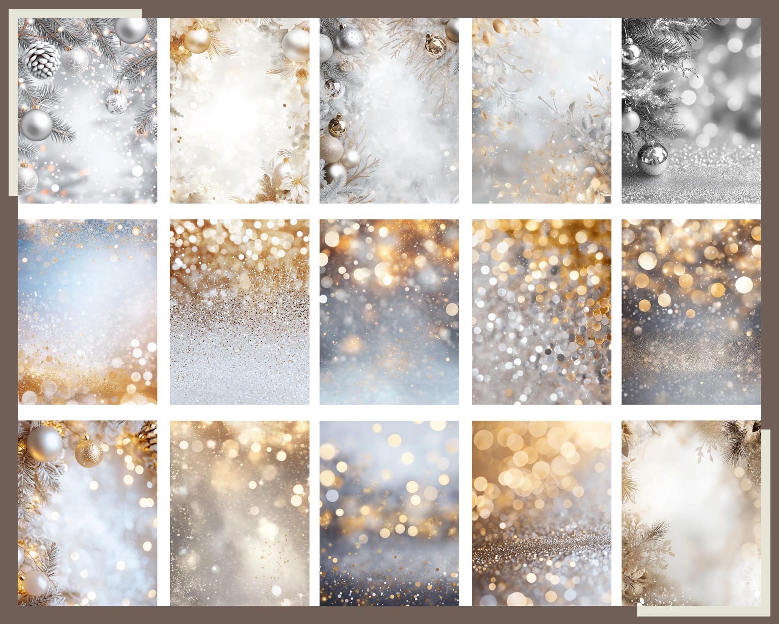 Christmas Bokeh Backgrounds: 110 Digital Papers (PNG) - Etsy