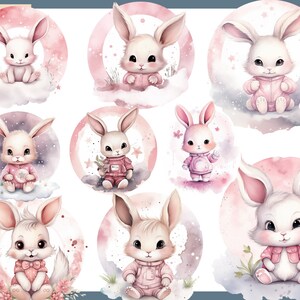 TEDDY-BEAR & HARE on the Moon - 100 Clip Arts (transparent Background ...