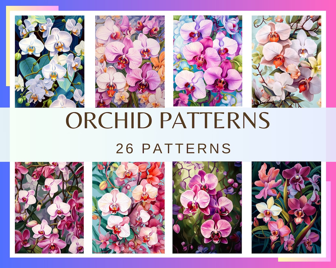 ORCHID PATTERNS 26 PATTERNS it's Not a Repeatable Pattern, 300 Dpi ...