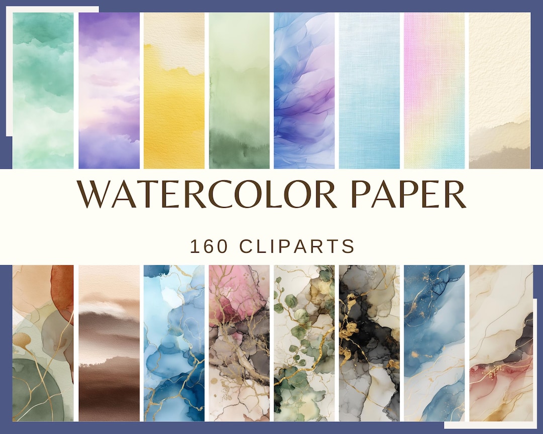 Watercolor Paper Textures: Abstract Gradient Backgrounds (300 DPI ...