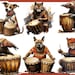 Animal Musicians Clip Art: Drums & Guitars Bundle (110 PNG) - Etsy