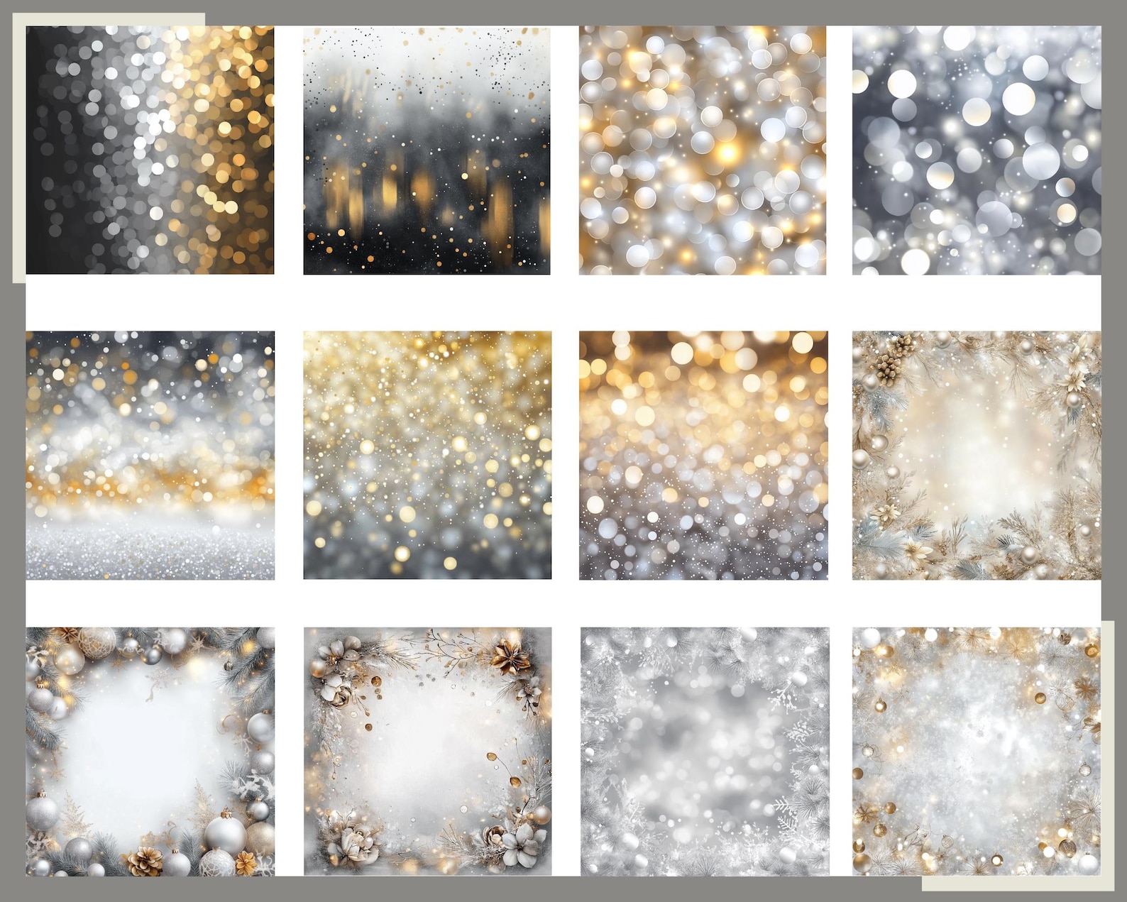 Christmas Bokeh Backgrounds: 110 Digital Papers (PNG) - Etsy