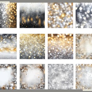 Christmas Bokeh Backgrounds: 110 Digital Papers (PNG) - Etsy