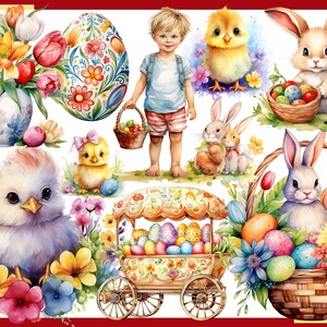 VIVID EASTER - 100 Watercolor Clip Arts (transparent Background, 300 ...
