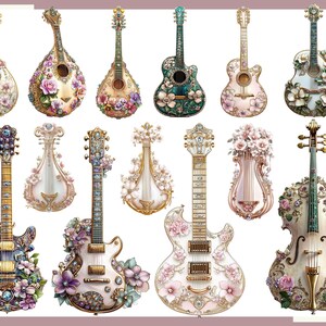 Royal Musical Instrument Clipart: 100 PNG Graphics (commercial Use) - Etsy