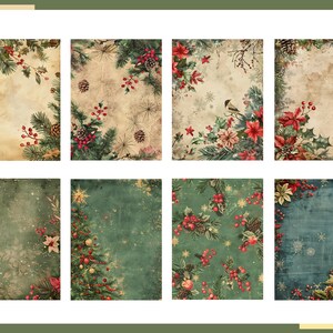 Vintage Christmas Digital Paper: 100 Winter Holiday Designs (300 Dpi ...