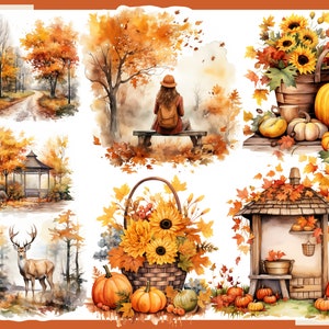 Autumn Nature Clip Art: 100 PNG Fall Graphics (commercial Use) - Etsy