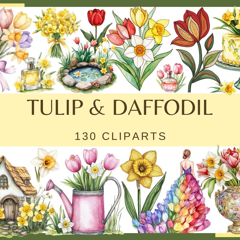 Daffodil Clipart - Etsy
