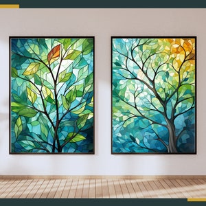 Abstract Trees Art Prints: Commercial Use Digital Paper (300 DPI) - Etsy
