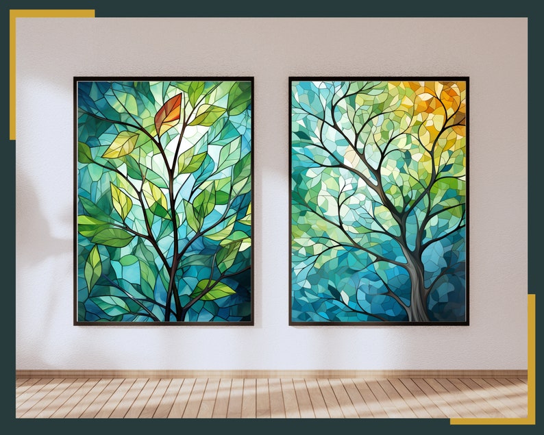 Abstract Trees Art Prints: Commercial Use Digital Paper (300 DPI) - Etsy